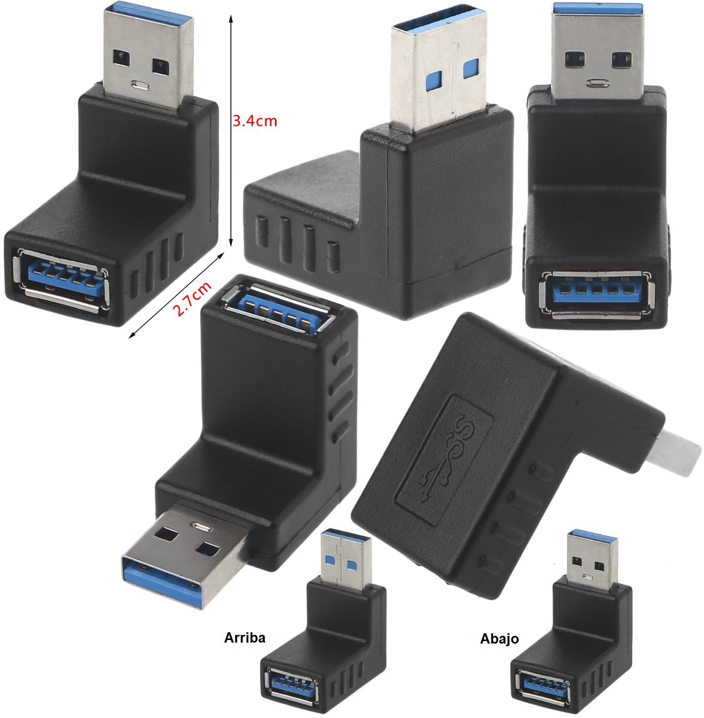 Adaptador USB Acodado