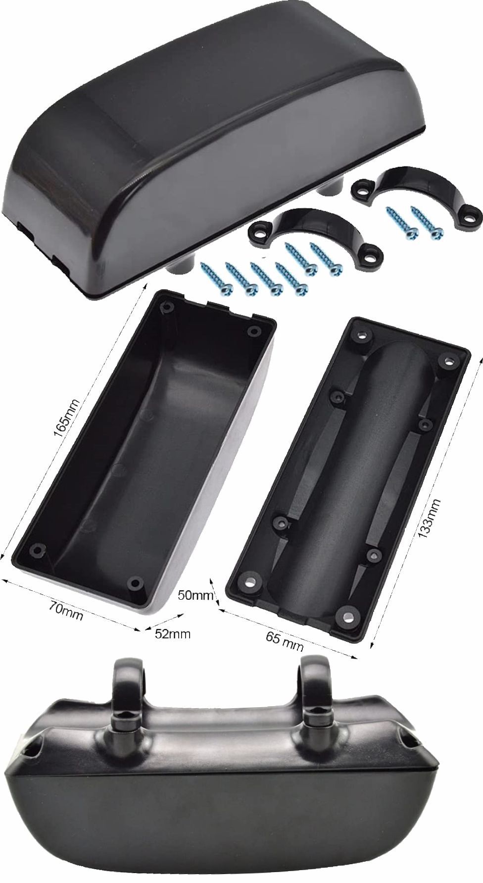 Caja para Pack de batería, 165x70x52mm