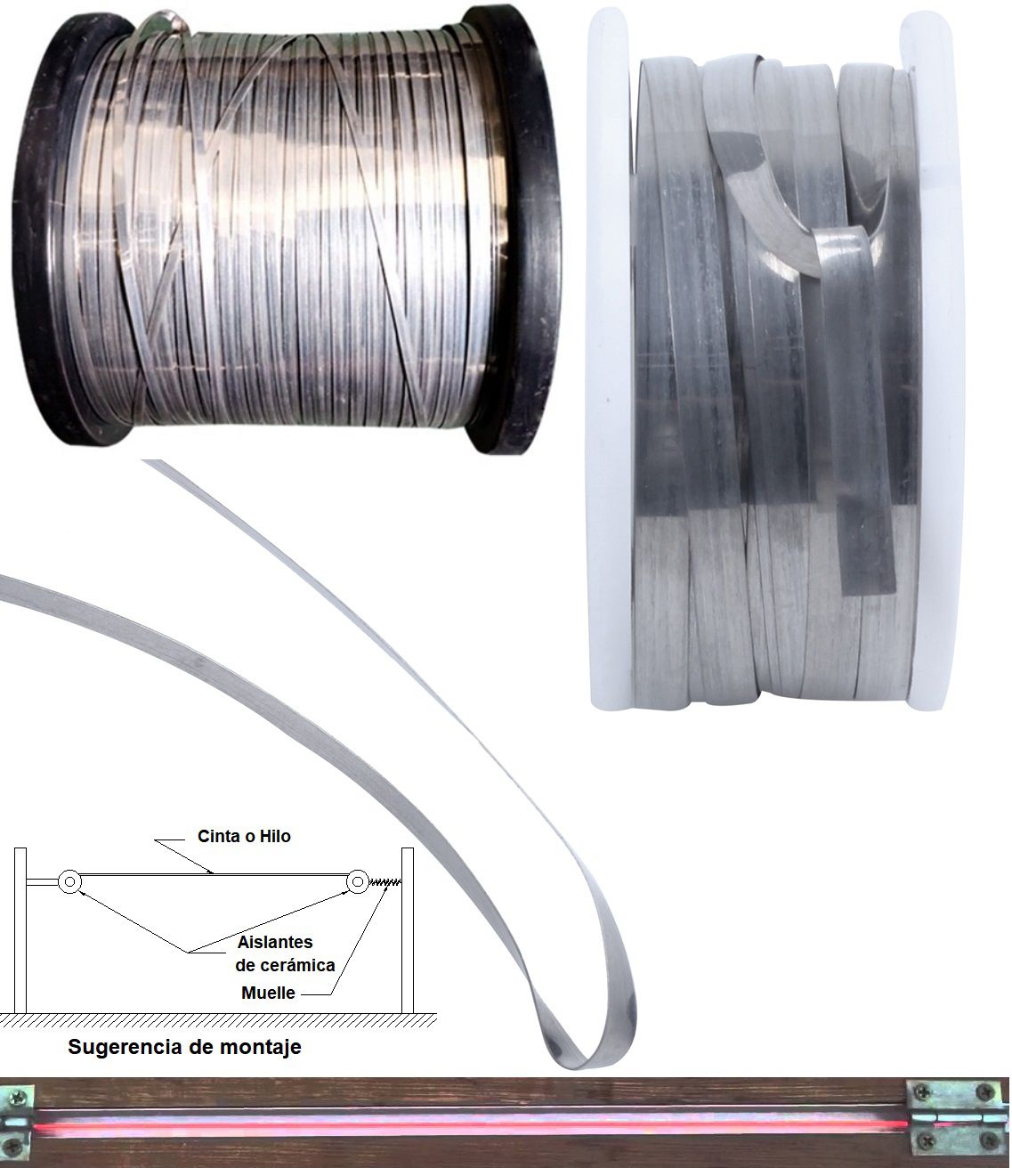 Cintas planas de Nicrom-Nickel Chrome