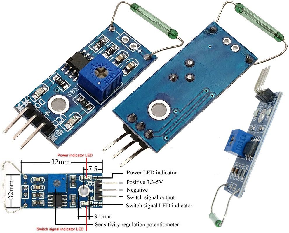 Circuito Sensor Magnético Reed Switch
