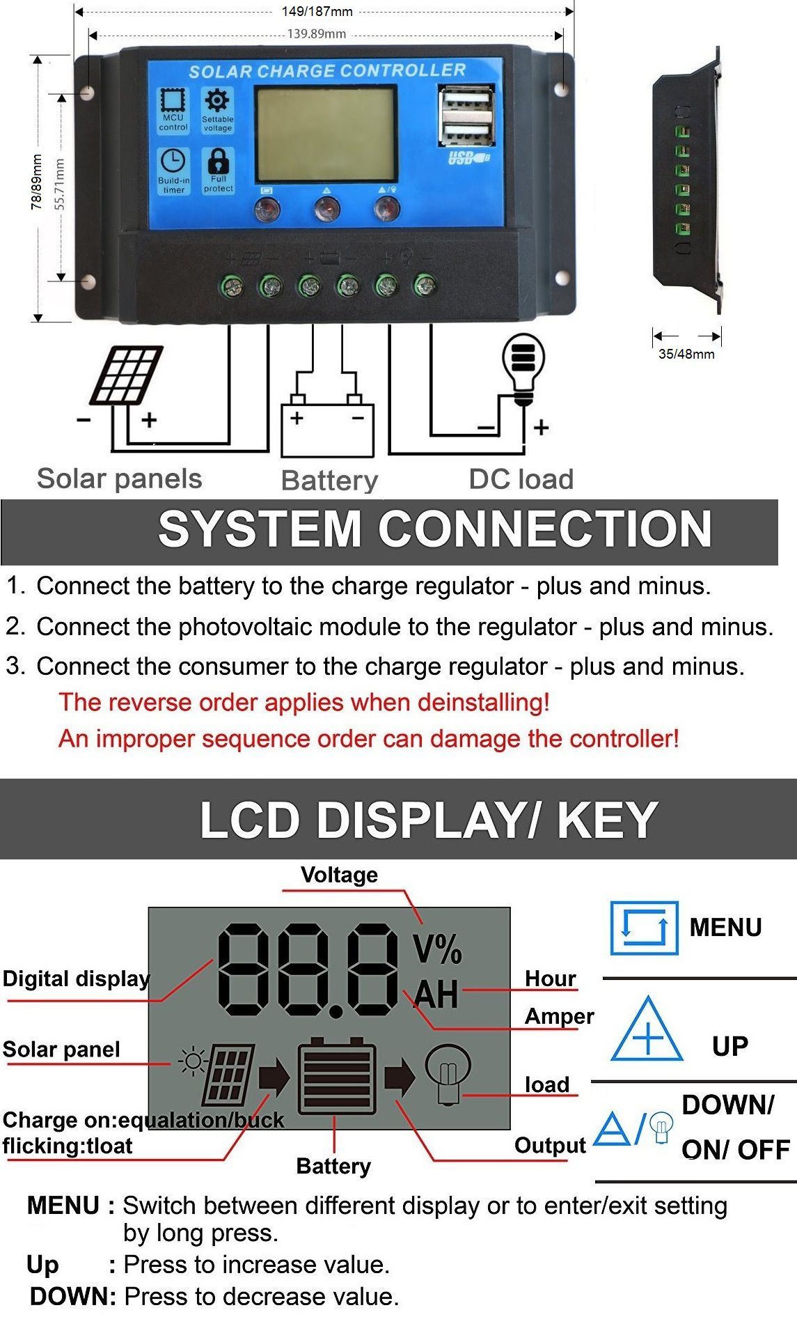 Controlador de Carga para Baterías de Placas Solares