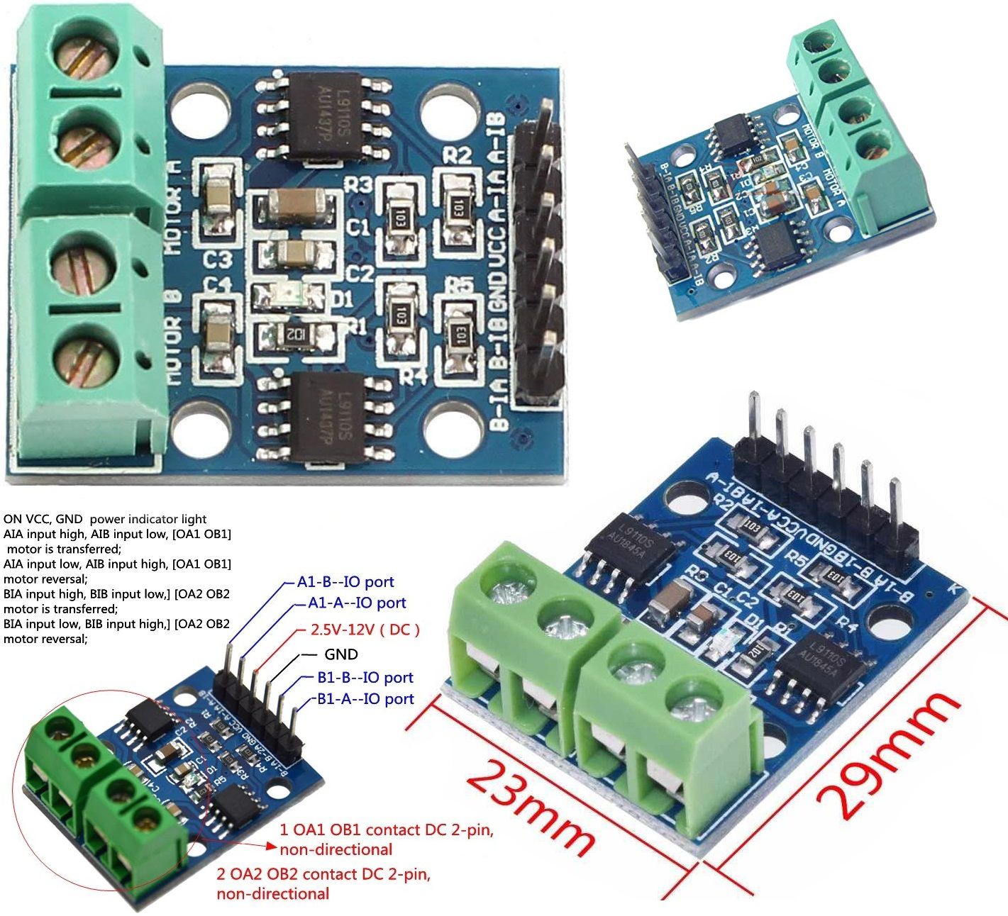 Controlador L9110 para Motores paso a paso