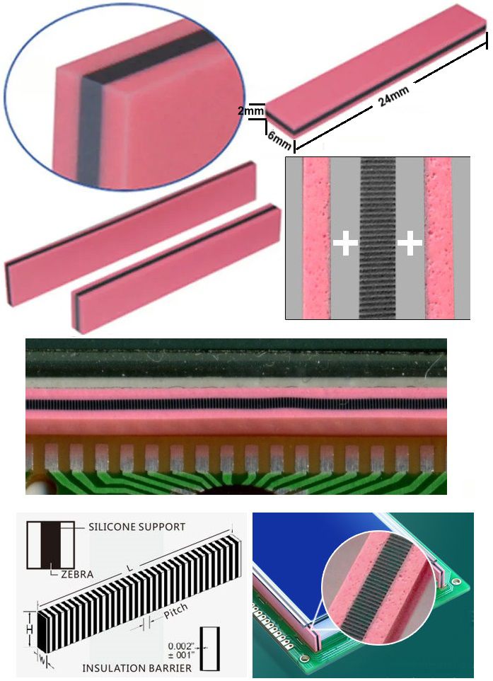 Conector Zebra de Goma