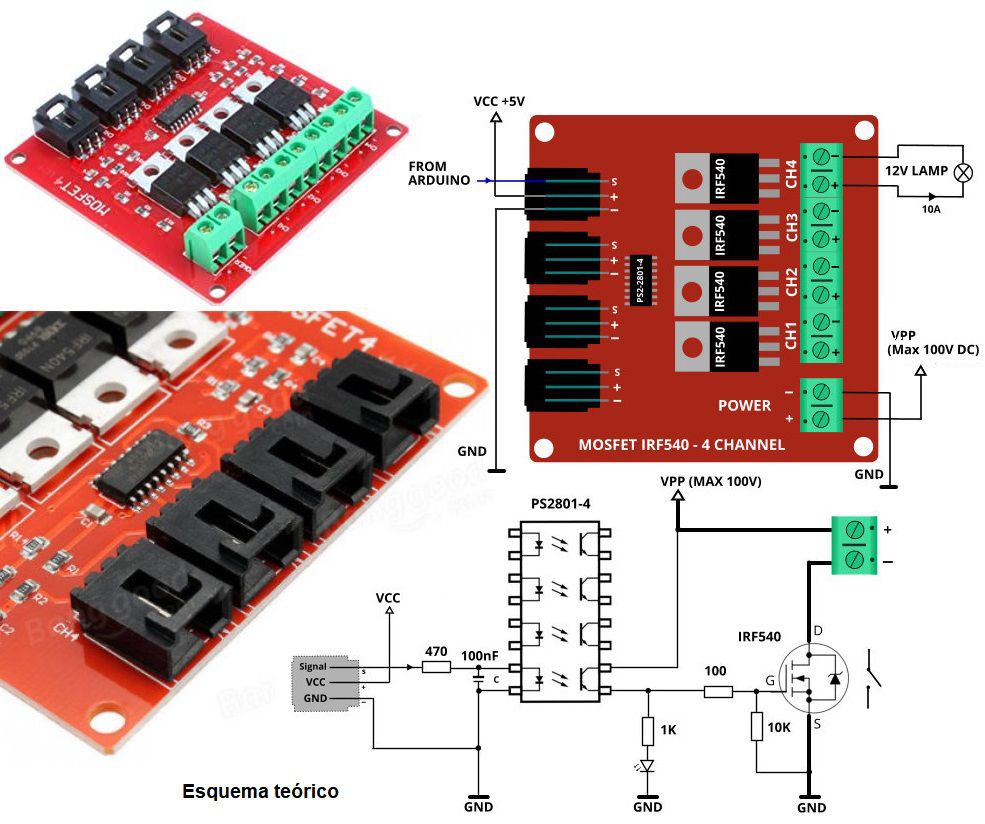Modulo de potencia de 2 Mosfet D4164