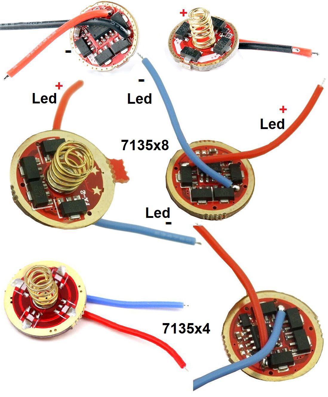 Regulador de corriente 2 modos Led-XML 7135x4 y x8