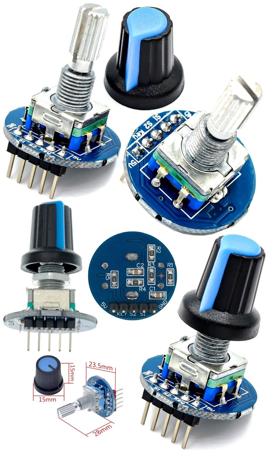 Encoder Giratorio de Circuito Impreso 360º