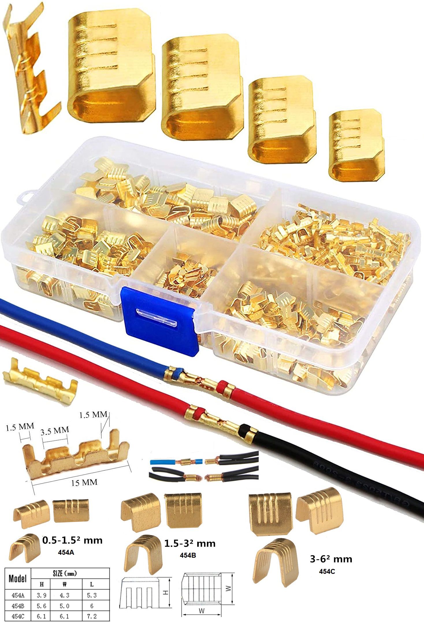Juego Terminal de Crimpado para unión de cables