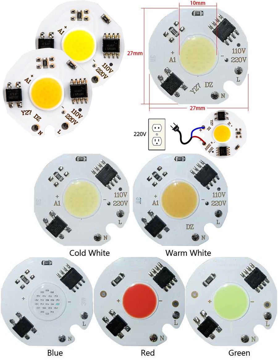 Led COB 7w 220v Chip On Board