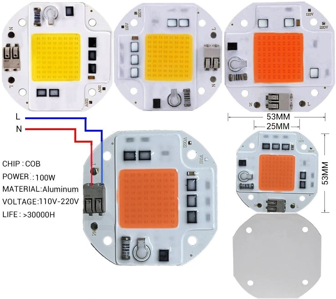 Led 100w COB 220v Chip On Board