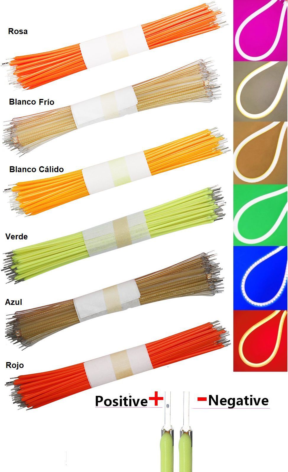 Led Filamento flexible 3v.130mm