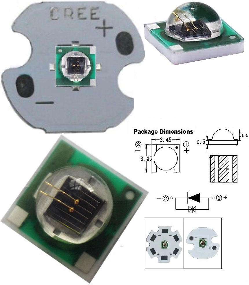 Led SMD 3535 XPE con PCB Blanco, Colores