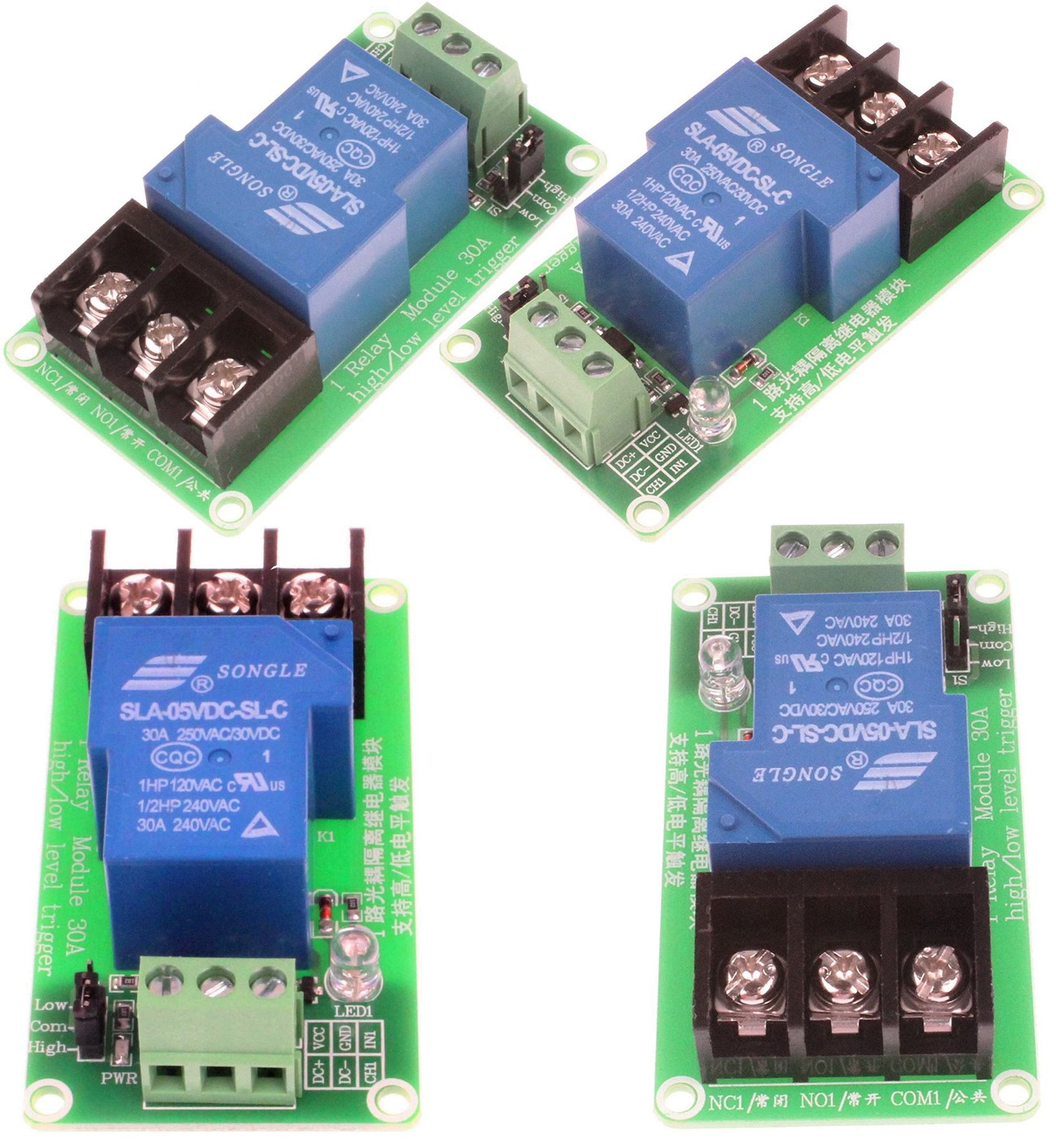 Módulo de Relés de 1, 2, 4, 8 y 16 canales
