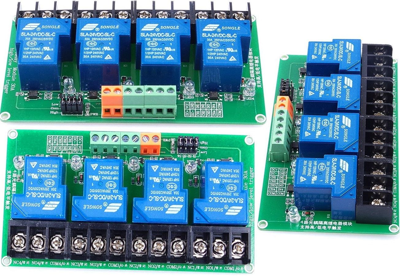 Módulo de Relés de 1, 2, 4, 8 y 16 canales