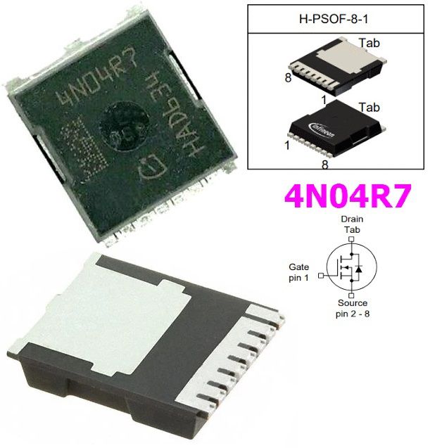 Transistor MOSFET 4N04R7