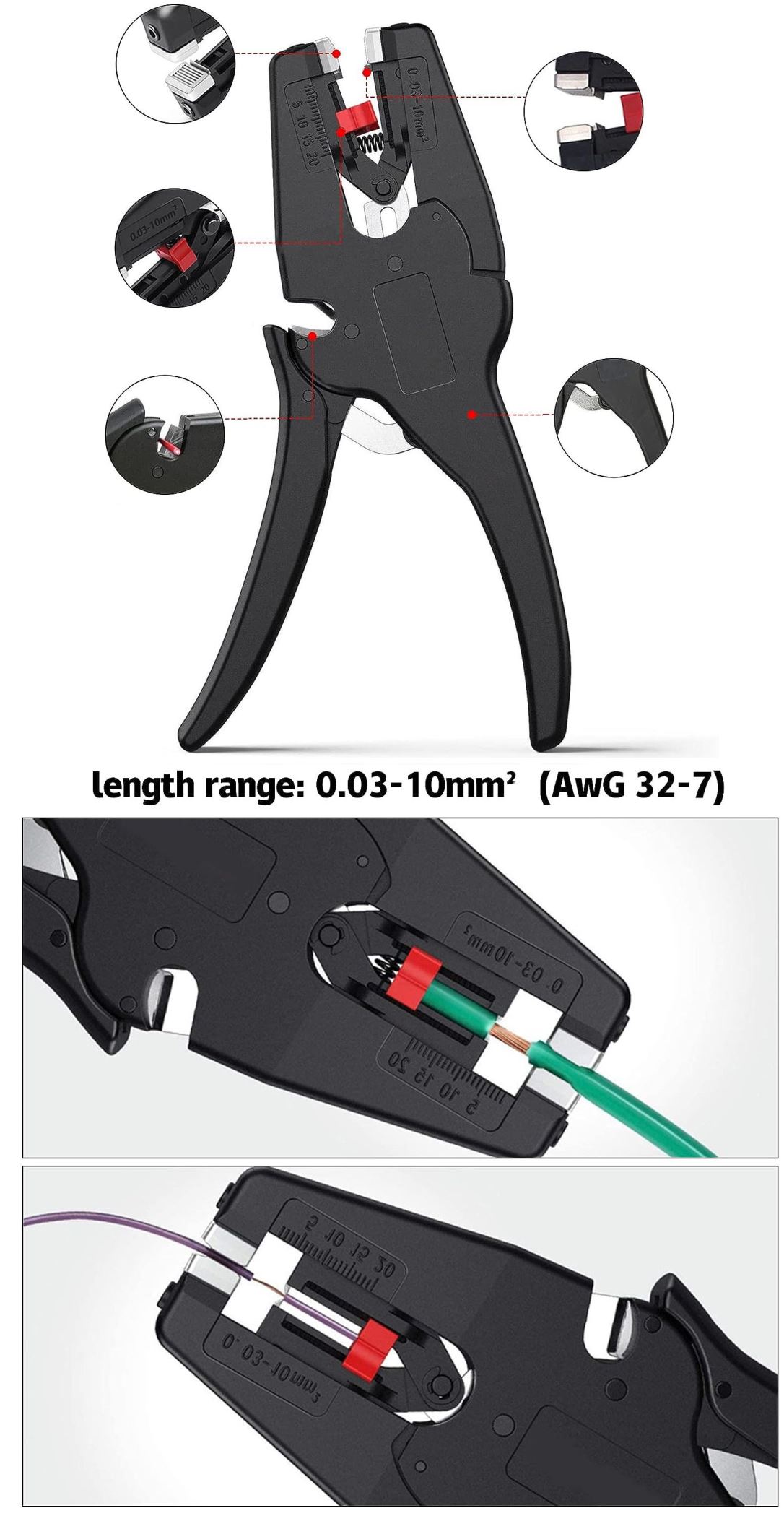 Pelacables multifunción, autoajustable