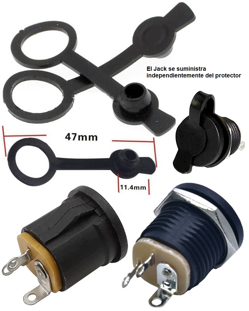 Conectores Jack Alimentación Hembra Panel