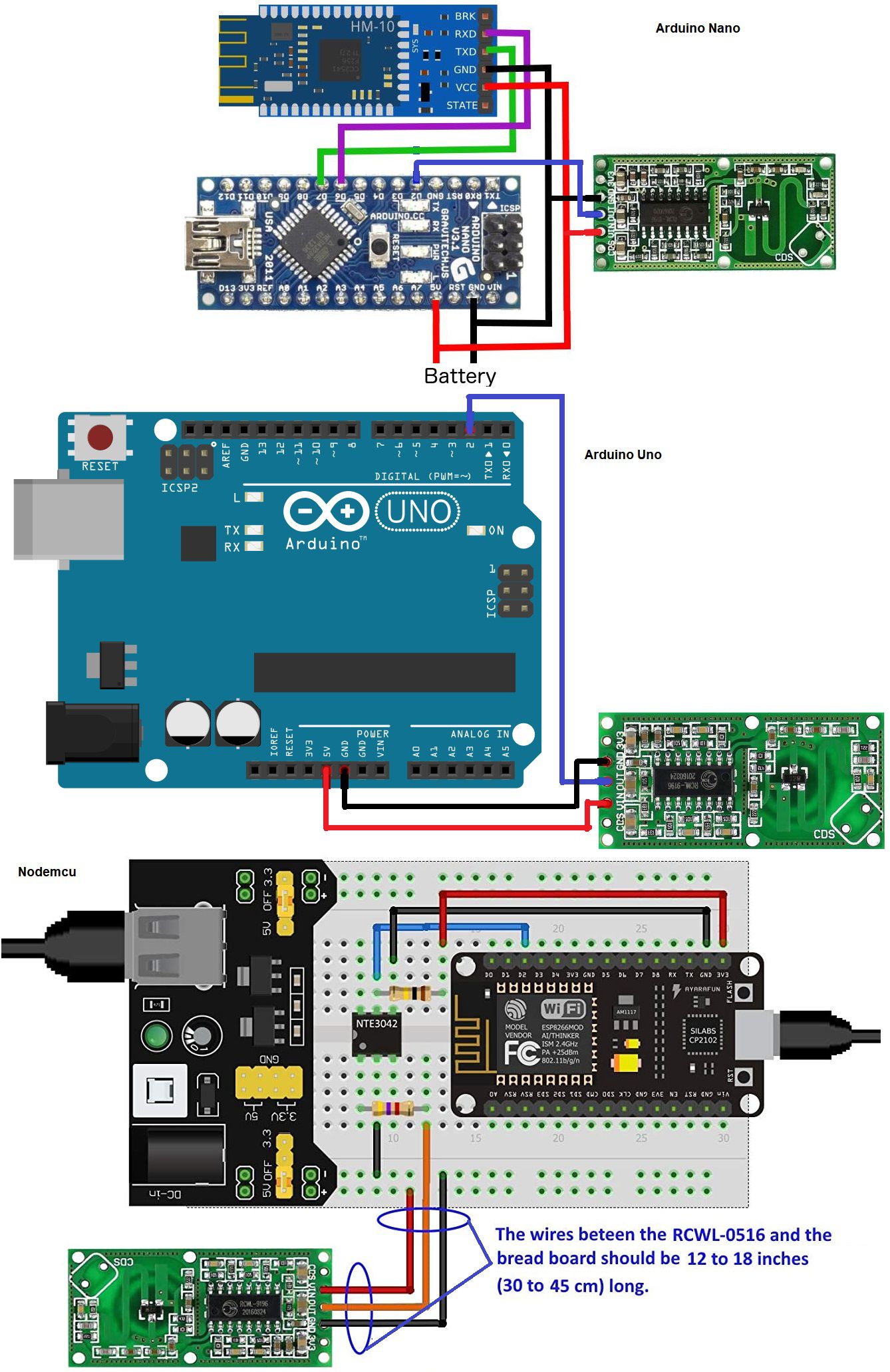 Sensor de presencia RCWL-0516