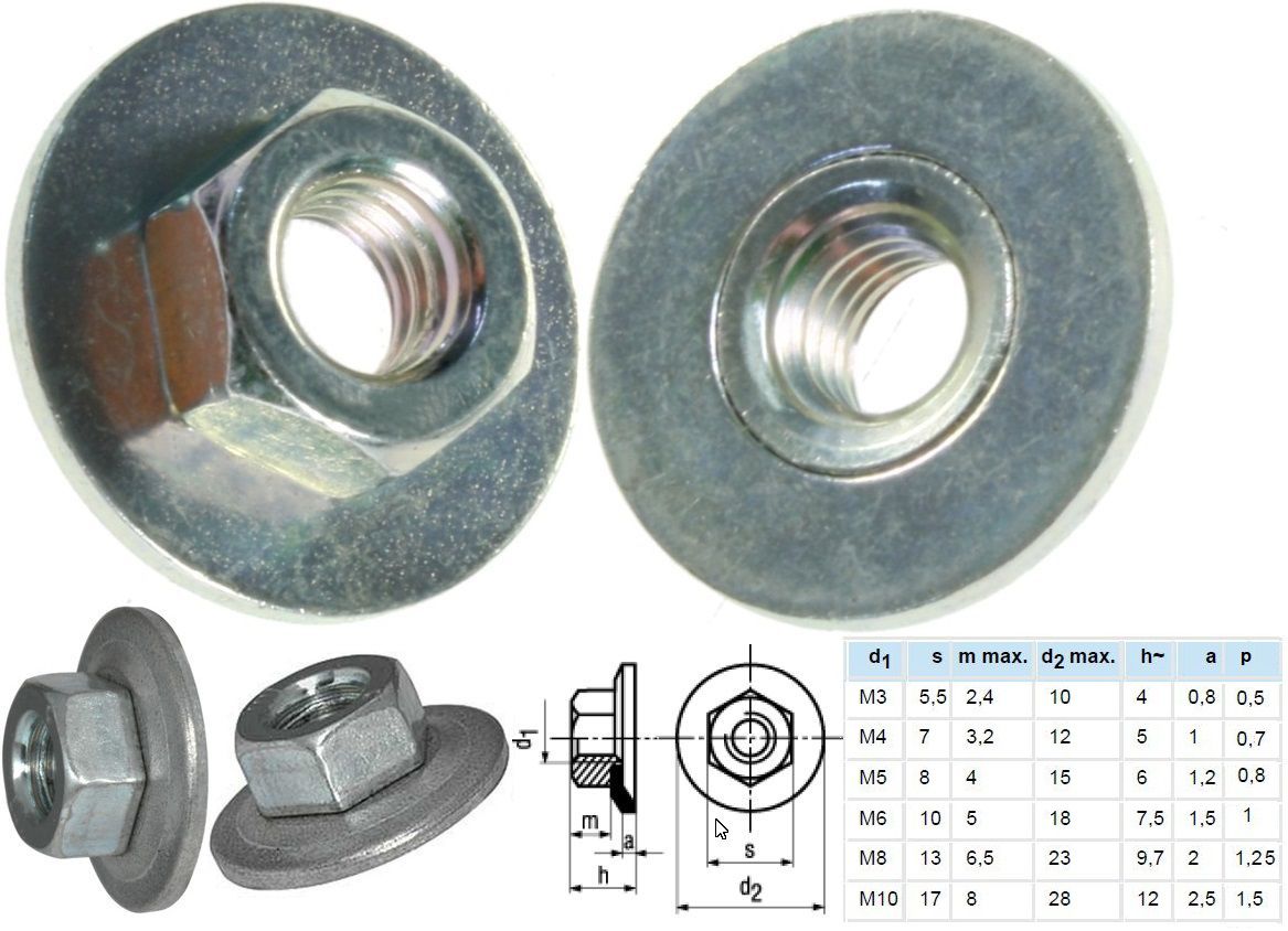 Tuercas de Arandela plana BN712