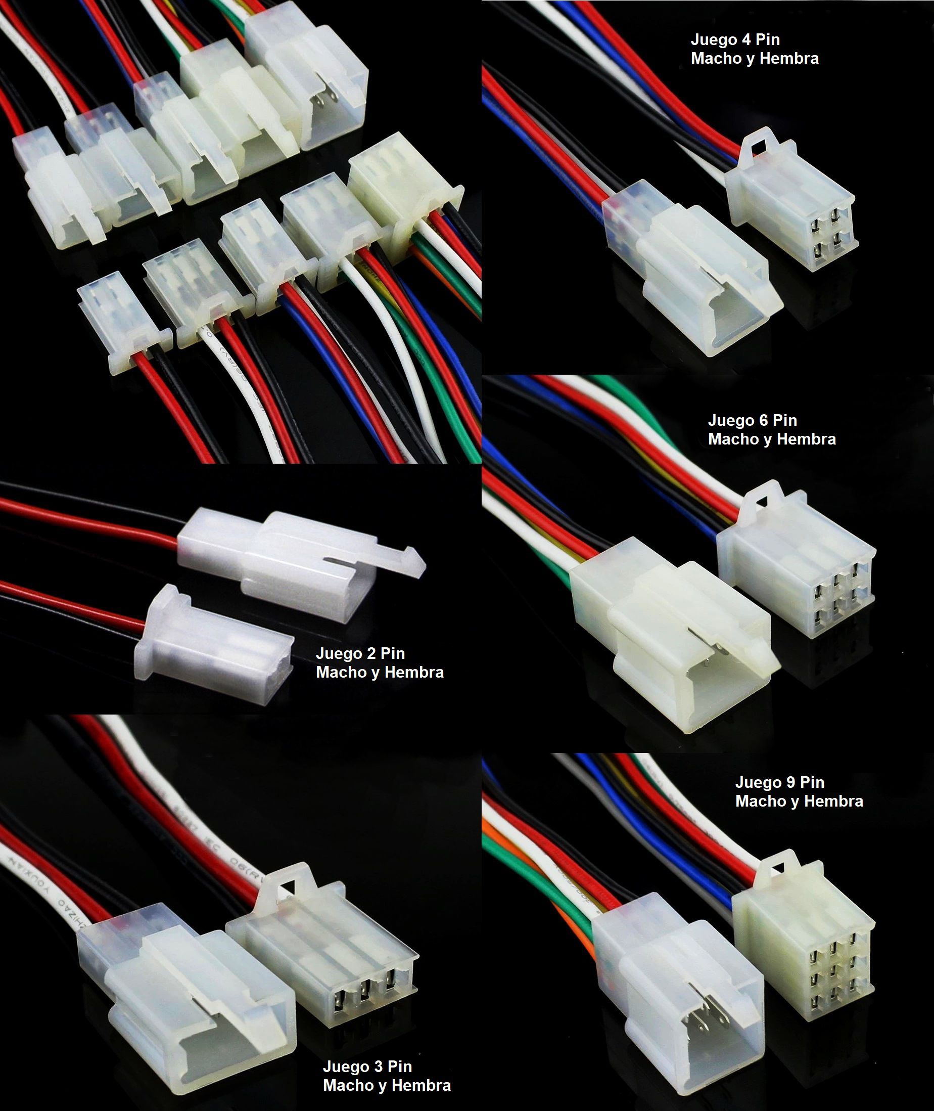 Conectores cableados con Faston 2.8mm