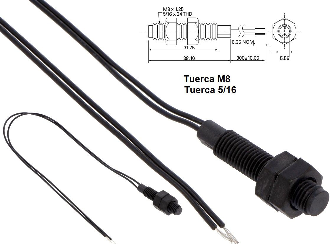 Interruptores Magnéticos Reed Switch tipo Tornillo